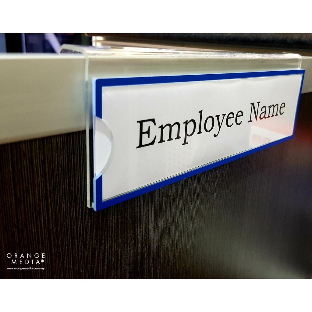 Cubicle Partition Acrylic Slot-in Name Tag (22mm) | Shopee Malaysia