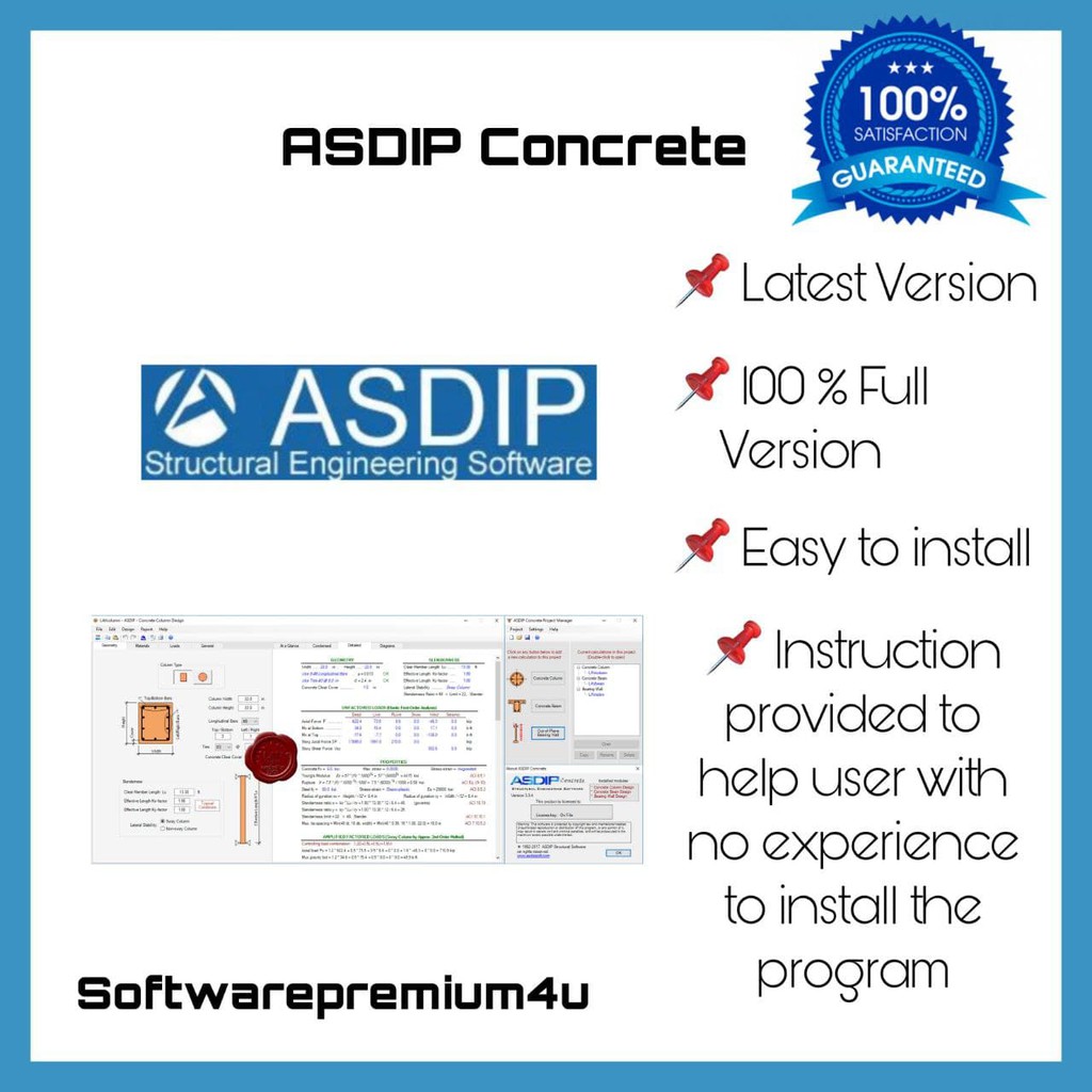 ASDIP Concrete 5.2.2.4(2023) 🔥【Latest】🔥 | Shopee Malaysia