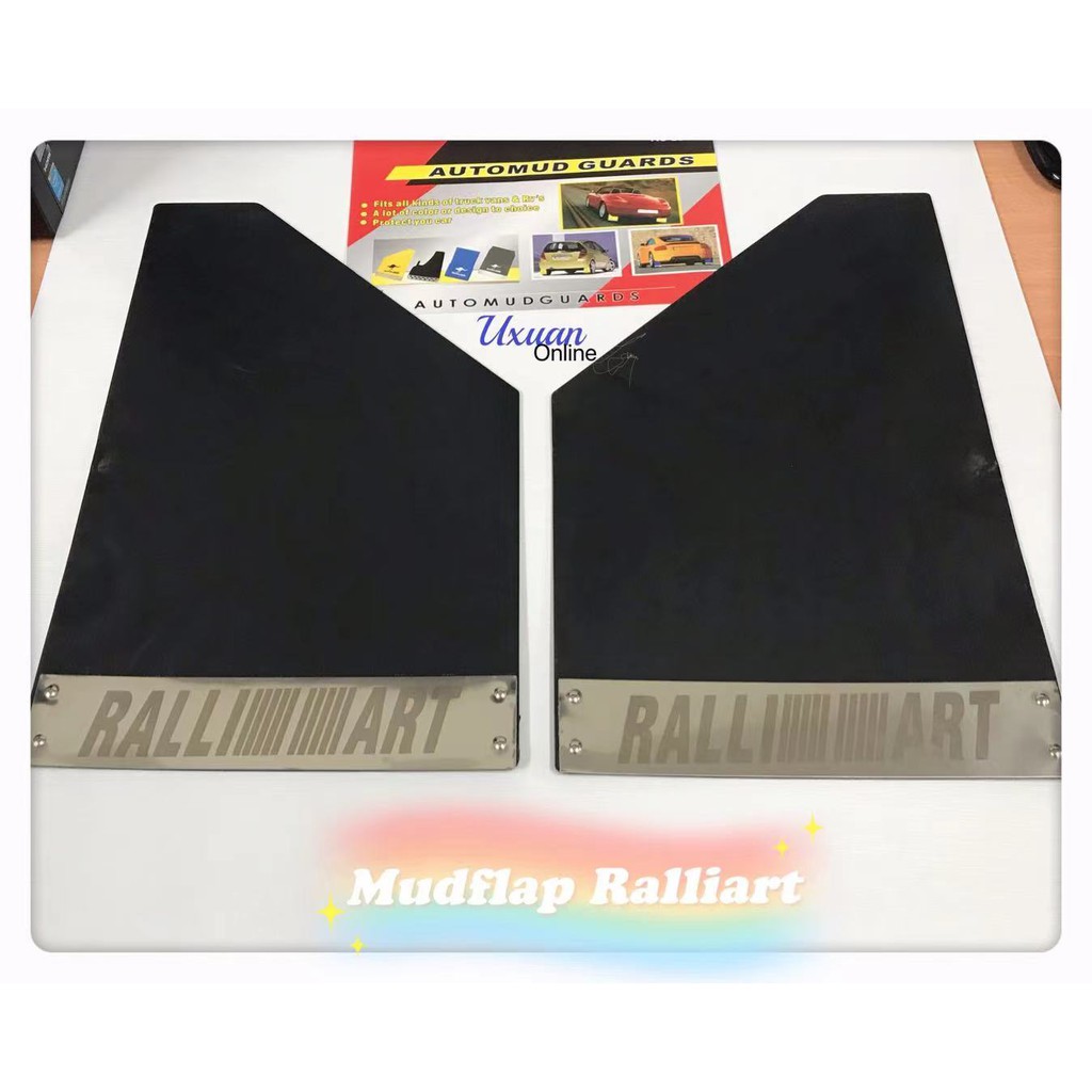 Universal Colour Mudflaps - Red/Black (1 set 2 pcs) | Shopee Malaysia