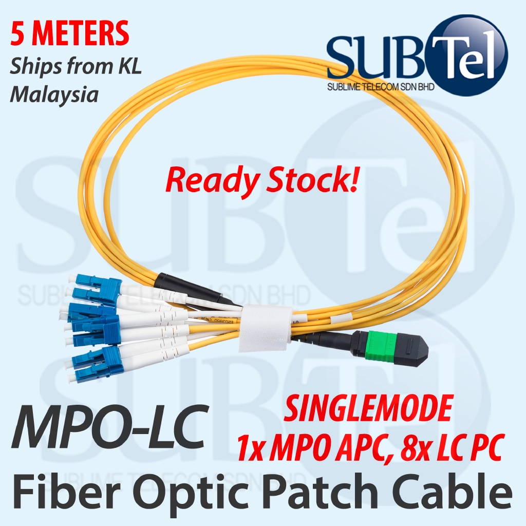 MPO to 8x LC APC PC Female 8 Cores Single Mode Fiber Optic Trunk Cable ...