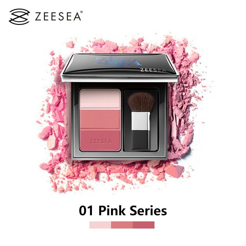 Zeesea 3 Color Concealer Blusher Palette Powder(Pink) 三色修颜腮红(粉色系 ...