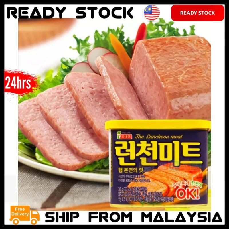 Korea Lotte Luncheon Meat Lotte Korean Original 韩国午餐肉 340g x 1 Can | Shopee Malaysia
