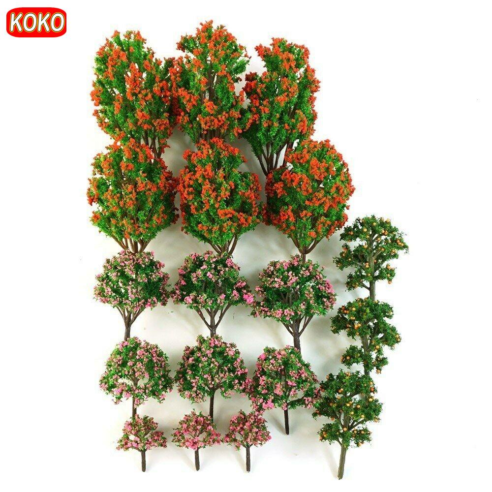 18X Sand table model tree DIY handmade building material garden ...