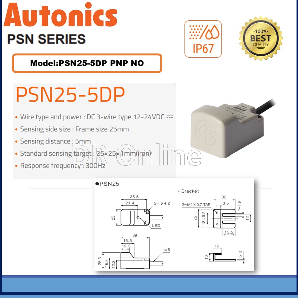 Autonics Proximity Sensor PSN25-5DP M25 5MM DC 3 WIRE 12-24VDC PNP NO ~ PSN25-5DP | Shopee Malaysia