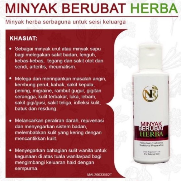 [Nona Roguy] 💯 Original Minyak Berubat Herba Nona Roguy NR | Shopee ...