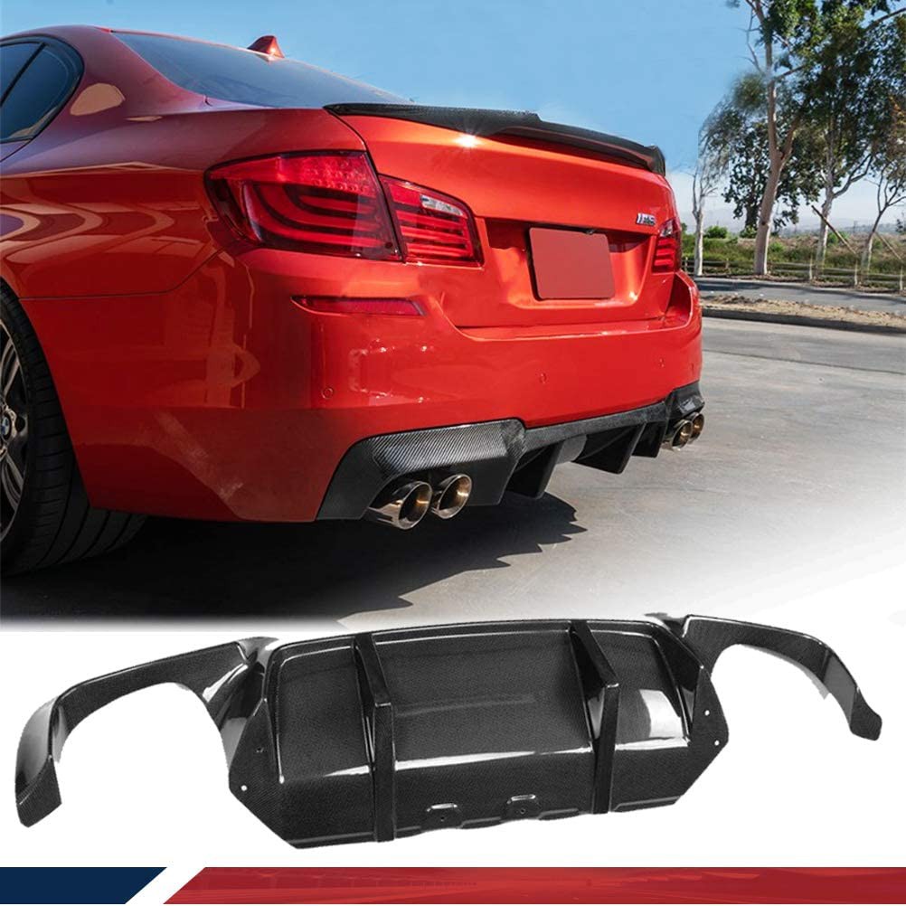 bmw f10 5 series m sport m5 rear diffuser quad style replacement ...