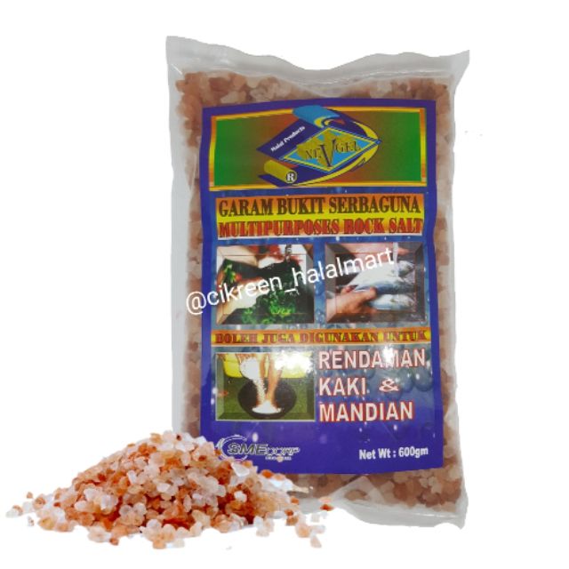 Garam Bukit Serbaguna 600gm (Multipurpose Himalayan Pink Rock Salt ...