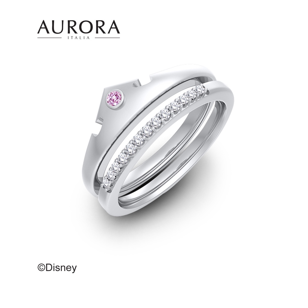 DISNEY X AURORA ITALIA DISNEY Princess Aurora Tiara Ring 925 Sterling ...