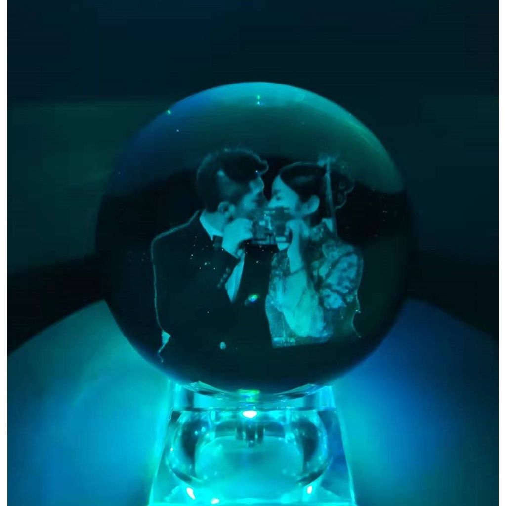 Photo Custom Gifts Crystal Photo Ball Personalized Crystal Sphere Lase ...