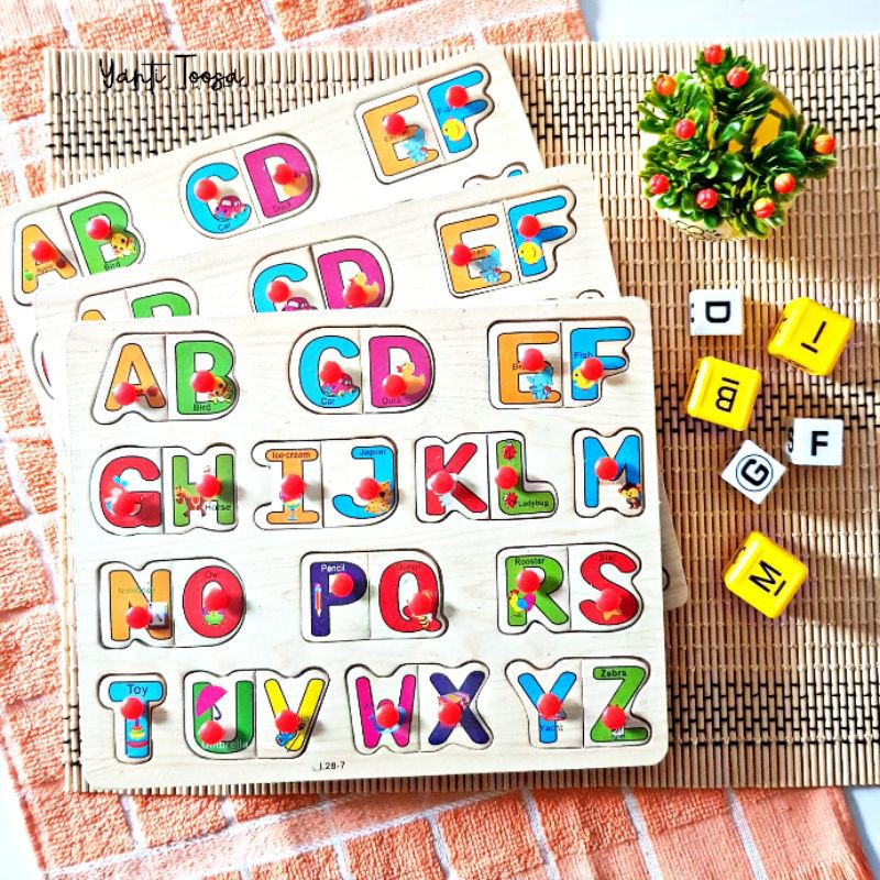 🔥Ready Stock🔥Wooden Puzzle Alphabet | Shopee Malaysia