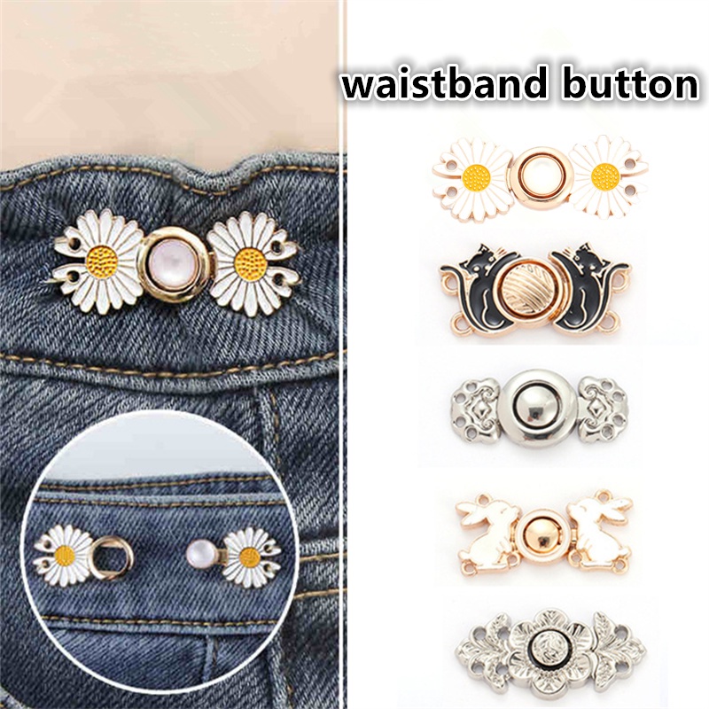 【1pair】Waist Button Metal Buckle Snap Button for Jeans/trousers ...