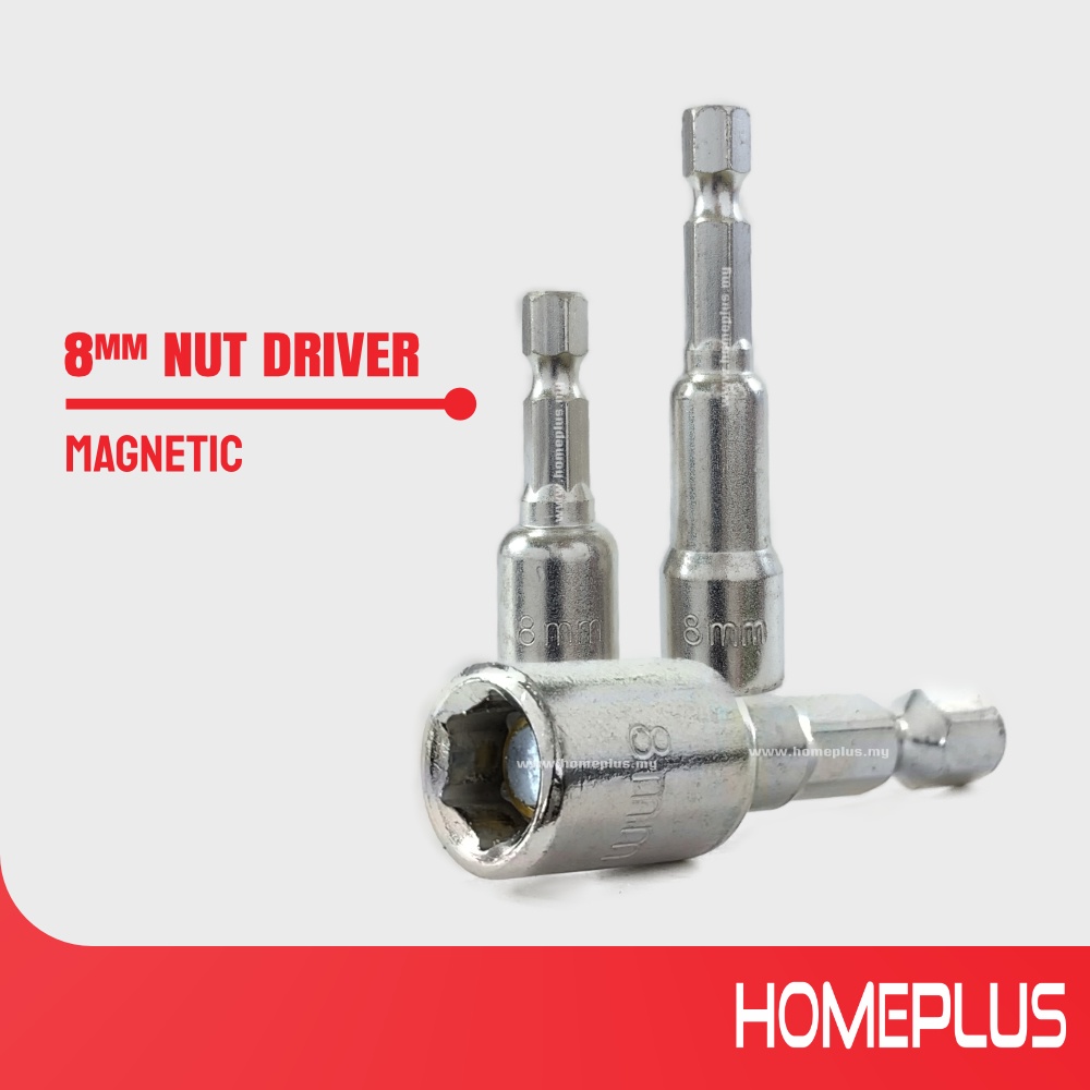 8mm Magnetic Crump Bit Hex Nut Setter Screw Driving Bit for Power Tools ...