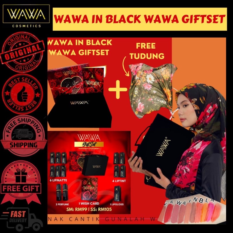 ‼️🔥𝐂𝐋𝐄𝐀𝐑𝐀𝐍𝐂𝐄 𝐒𝐓𝐎𝐂𝐊🔥‼️ WAWA IN BLACK | FREE TUDUNG | WAWA GIFT SET ...