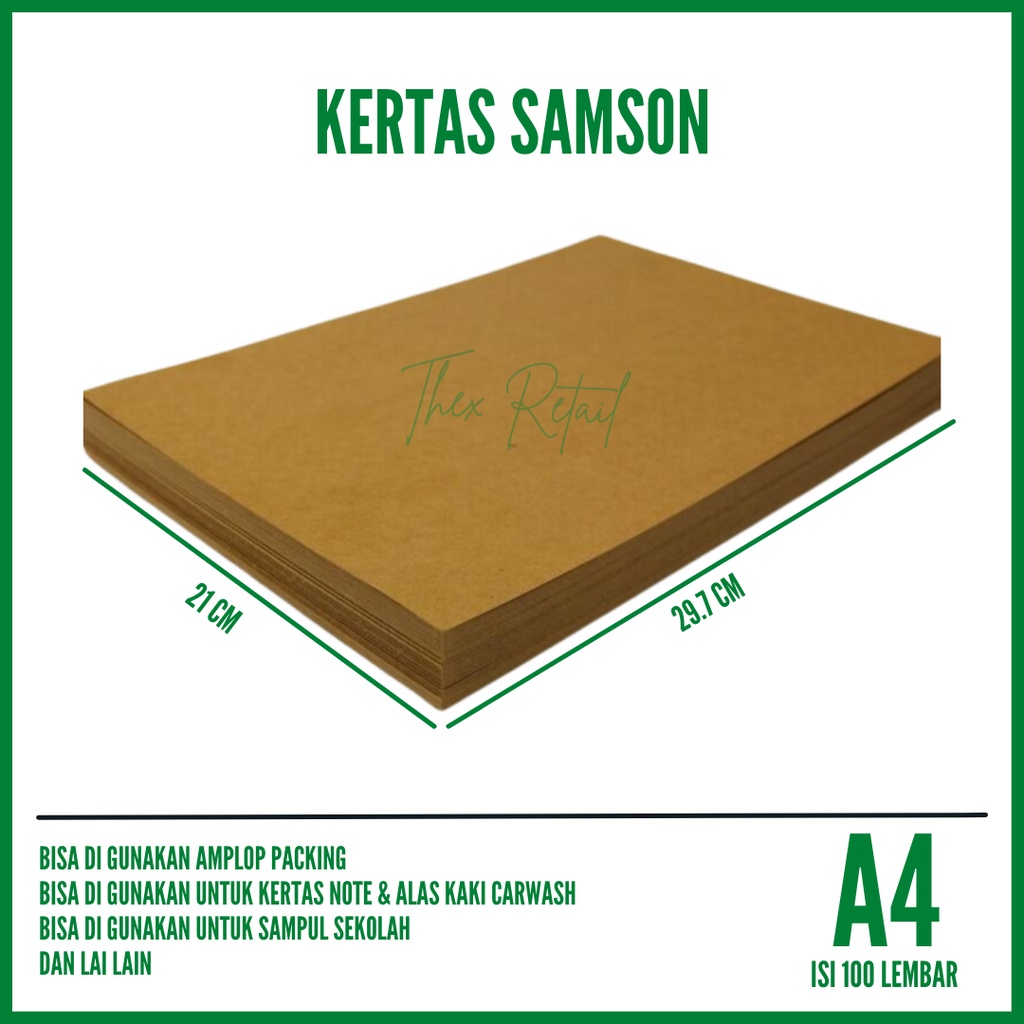 Samson A4 Paper Contains 100 Sheets/A4 Brown Samson Paper/A4 Brown ...