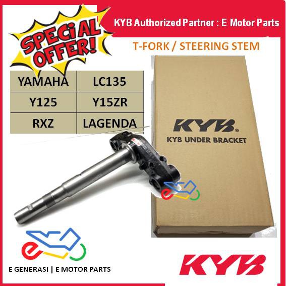 T-FORK LC 135 Y125 Y15ZR Y16 SRL RXZ FZ150 FORK T FORK KYB TIGA KAKI STEERING DAMPER UNDER ...