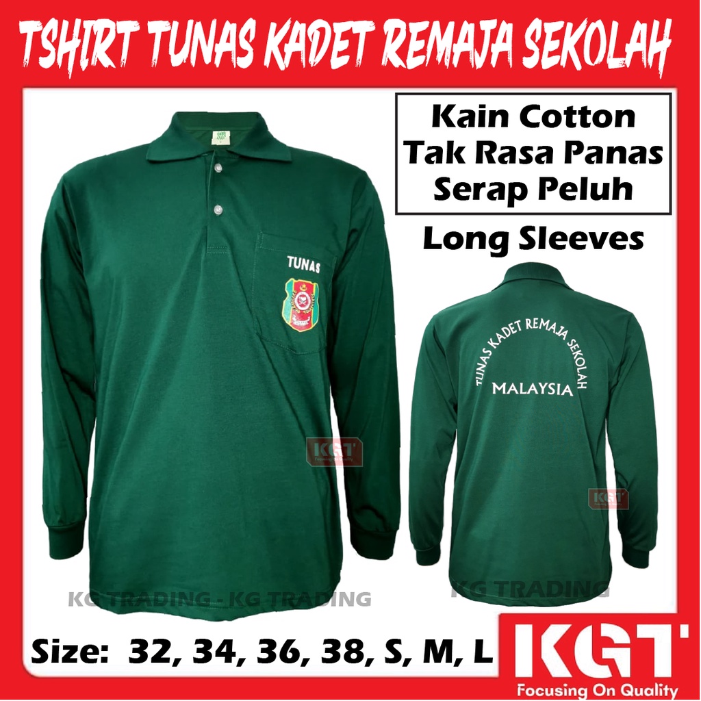 T-SHIRT UNIFORM TUNAS KADET REMAJA SEKOLAH TSHIRT TKRS SEK REN LENGAN ...