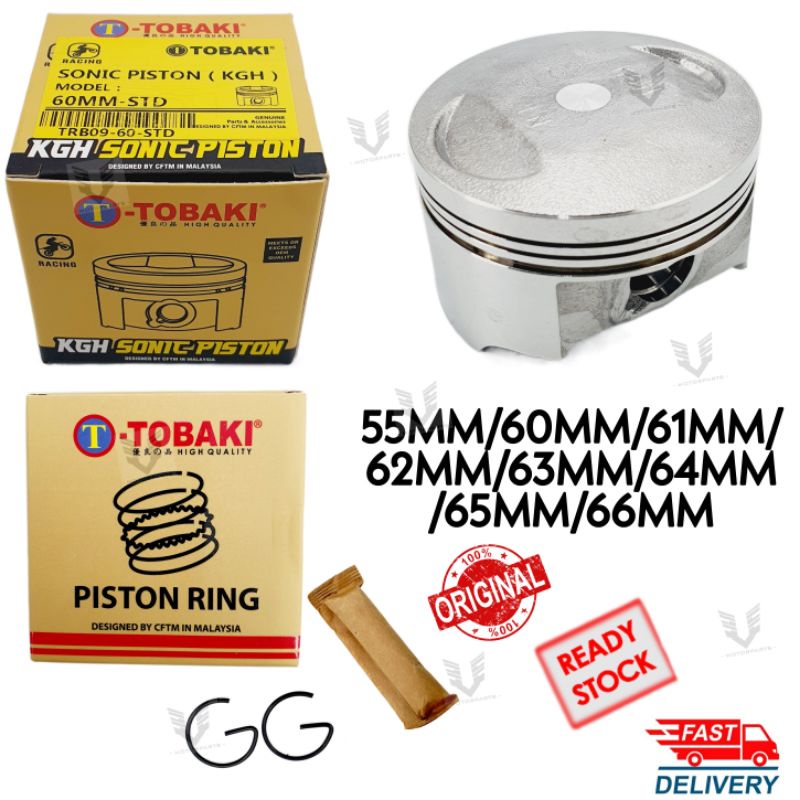 WAVE125/WAVE110/WAVE100/EX5/EX5DREAM TOBAKI SONIC PISTON KGH 55MM/60MM ...