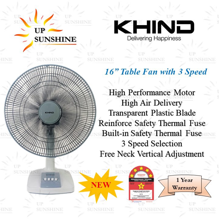 Khind 16" Table Fan TF166/TF168SE | Shopee Malaysia