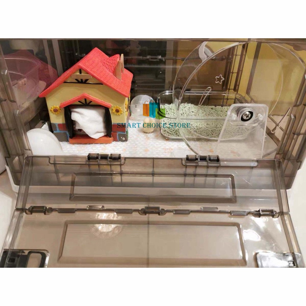 Foldable Small Pets Hamster Cage Reptile Box Transparent Box Pets ...