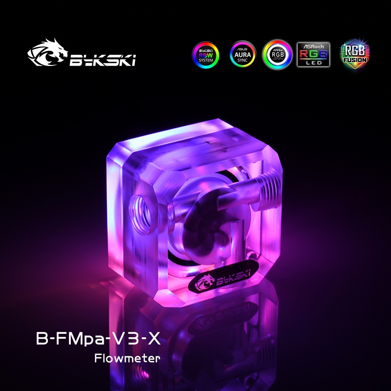 Bykski Acrylic Flow Meter G1/4 Thread Water Cooling System Coolant ...
