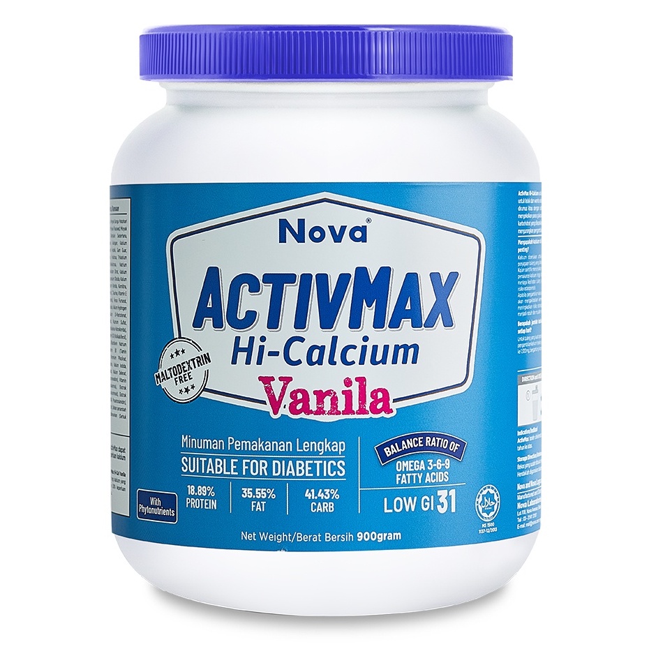 ACTIVMAX Hi-Calcium Vanilla 900g | Shopee Malaysia