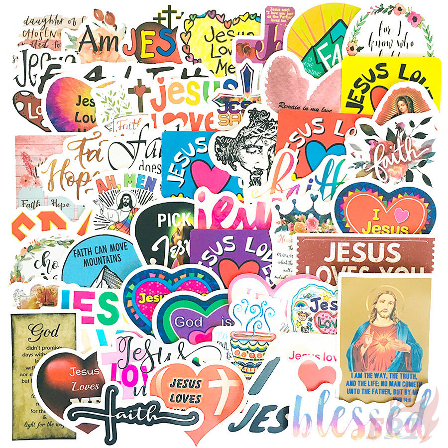 Jesus Christ Series 03 Stickers 50Pcs/Set DIY Fashion Waterproof Doodle ...