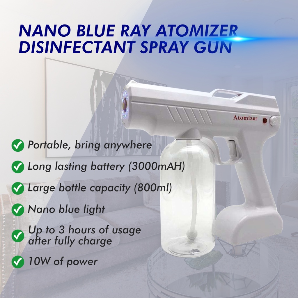 Nano Blue Light Atomizer Disinfectant Spray Gun (YJ-01 & YJ-01A ...
