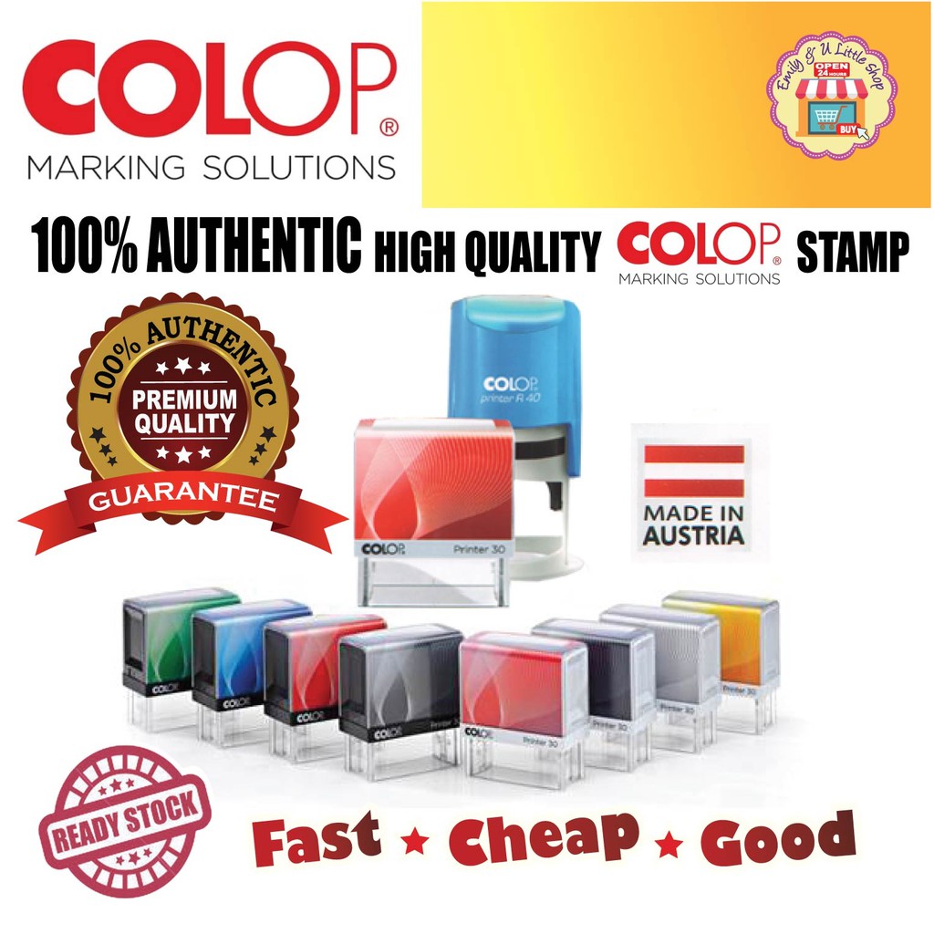 COLOP STAMP (PRINTER LINE) SELF INK STAMP, COLOP COP 自动出墨印章 | Shopee ...
