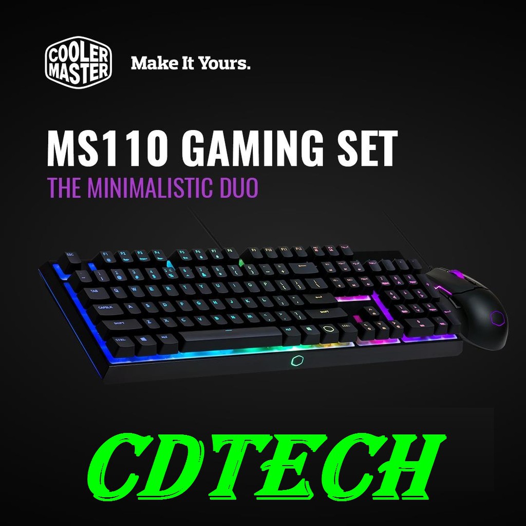 COOLER MASTER MS110 RGB HYBRID MEM-CHANICAL SWITCHES GAMING KEYBOARD ...