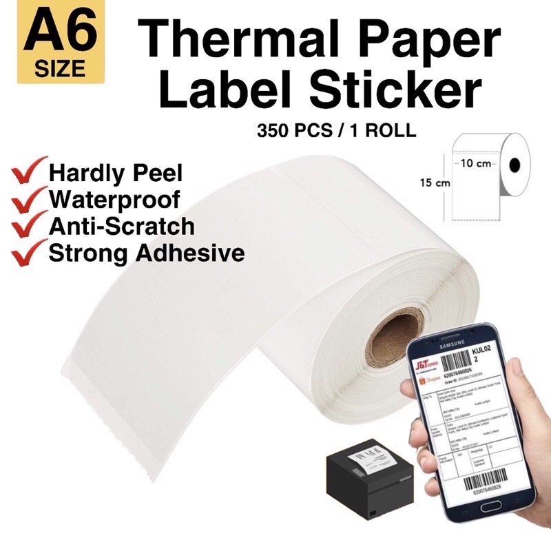 LowestPrice&HiqhQuality A6 Thermal Sticker Roll Thermal Label Sticker ...
