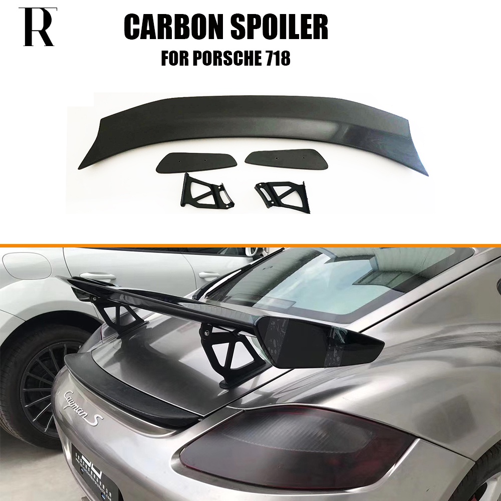 GT4 Style Carbon Fiber Rear Trunk Lip Wing Spoiler for Boxster Cayman ...