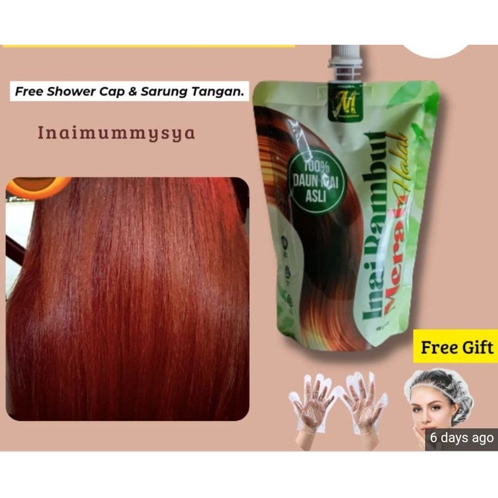 Inai Rambut Merah Mummysya - Pewarna Rambut Semulajadi Organic Sah ...