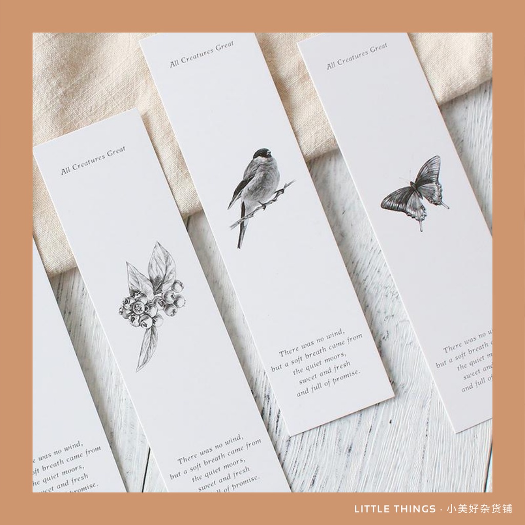 (2 In A Set) Aesthetic Minimalist Ins Style Paper Bookmark [ Nature ...