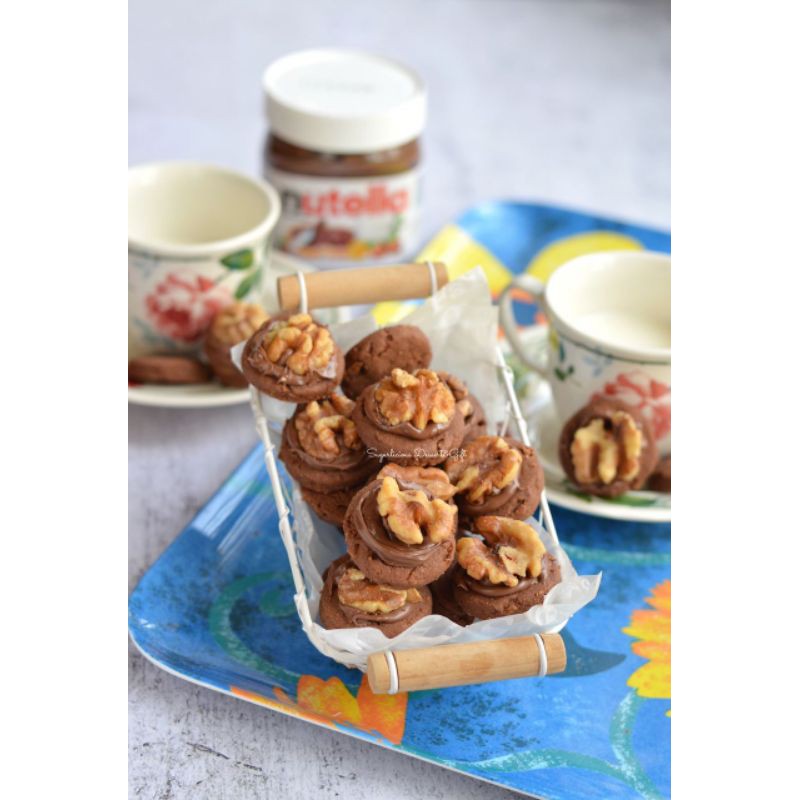 WB- Nutella Afghan Cookies with Walnut (Biskut NAC Walnut)- LARGE SIZE ...