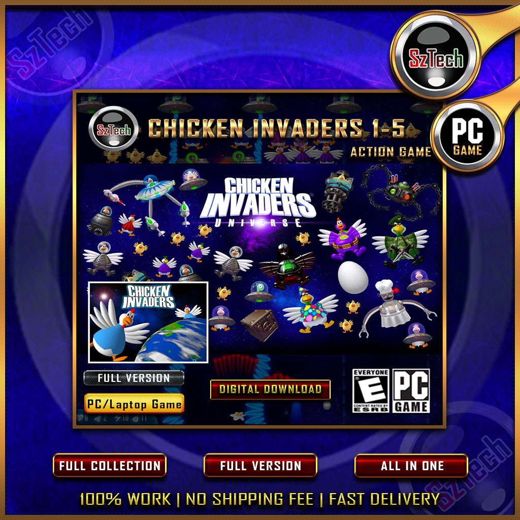 Chicken Invaders 1-5🔥Action-Arcade Games for PC🔥Digital Download🔥Cheap ...