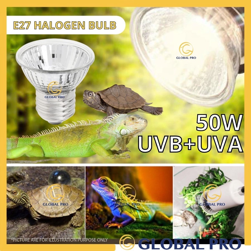50W E27 UVA+UVB Reptile Lamp Bulb Turtle Basking UV Light Bulbs Heating ...