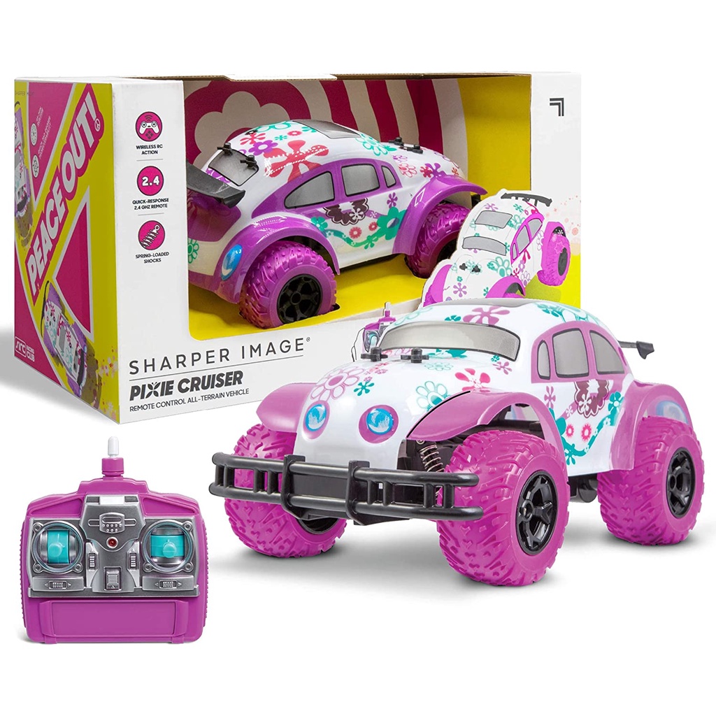 Sharper Image Pixie Cruiser Pink and Purple RC Remote Control Car Toy for Girls with Off-Road ...
