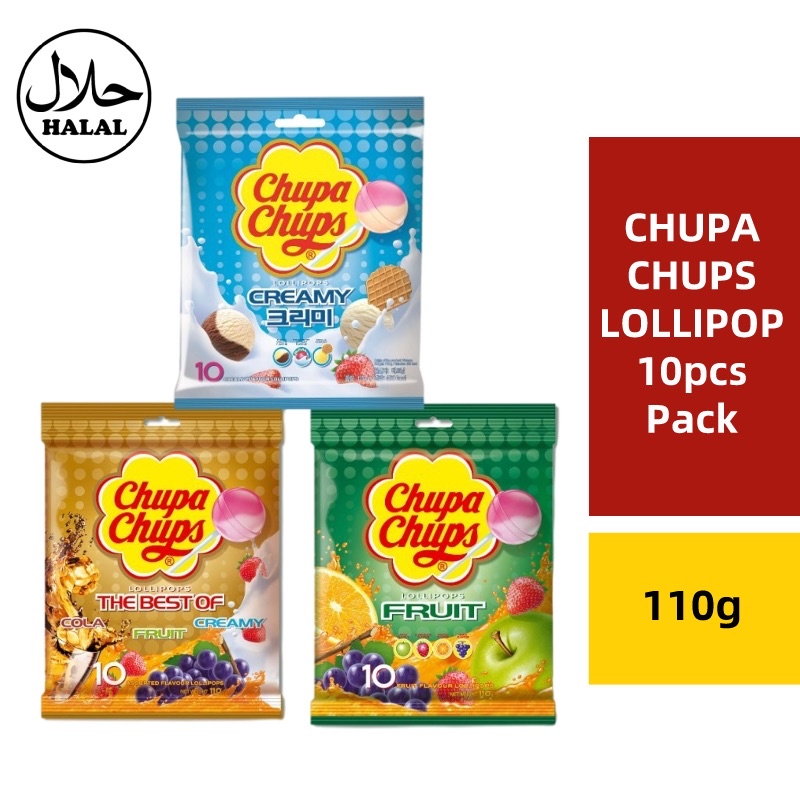 CHUPA CHUPS ASSORTED FLAVOUR LOLLIPOP 10pcs/pack | Shopee Malaysia