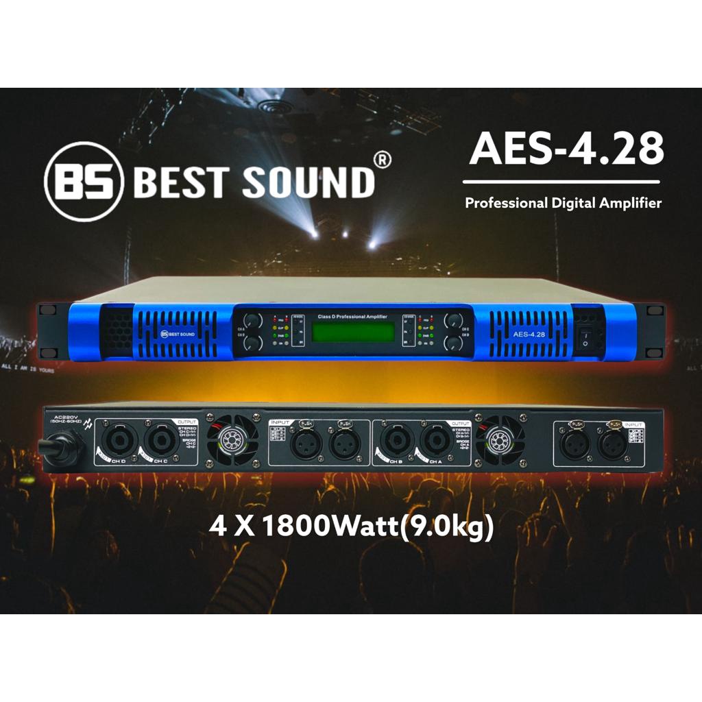 BS Best Sound Stage Audio AES-4.28 4CH Professional Power Amplifier ...