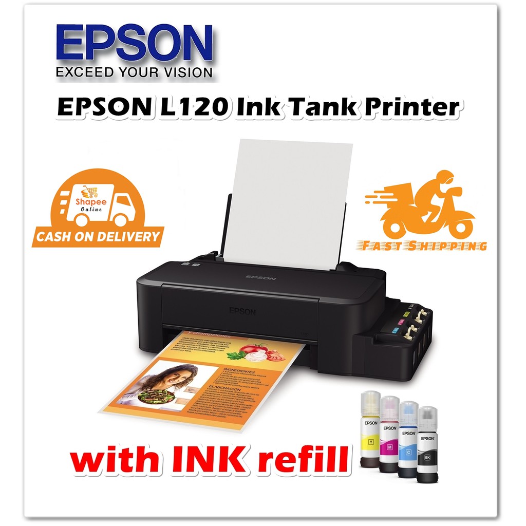 Epson L120 Ink Tank Printer-with ink refill | Shopee Malaysia