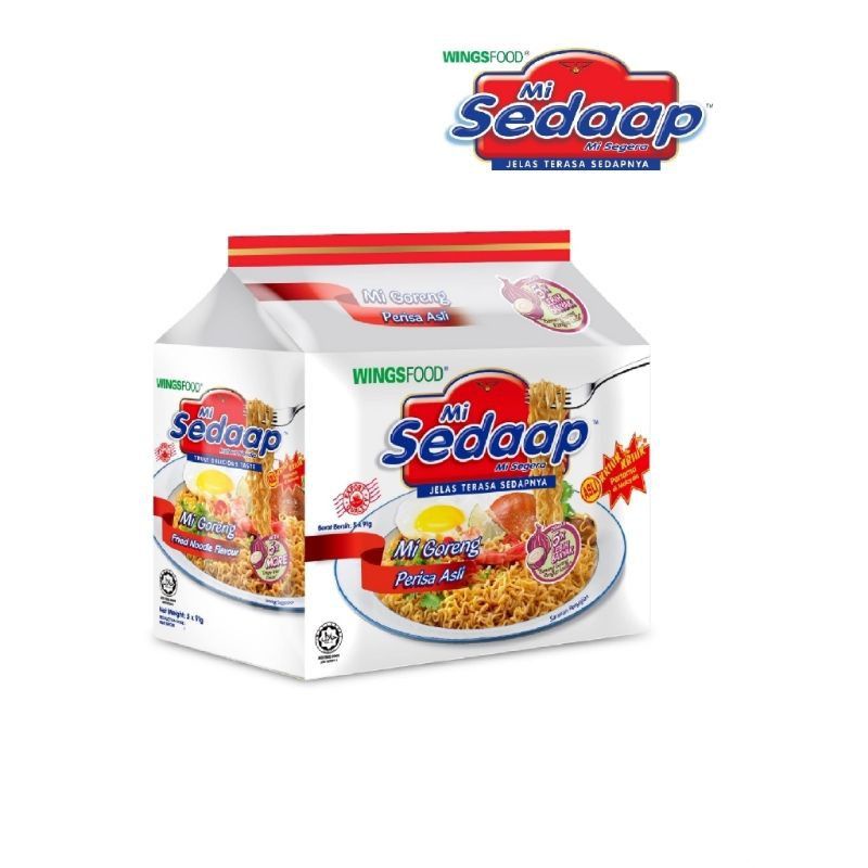 Mi Sedaap Instant Fried Noodles Original Flavour 5 x 90g | Shopee Malaysia