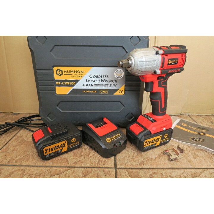 Humhon 21V Li-ion 500Nm Brushless Cordless Impact Wrench | Shopee Malaysia
