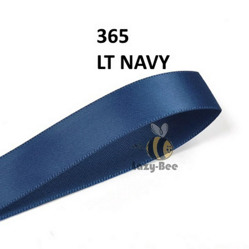 LAZY BEE Dark Blue Navy Blue Biru Tua 5 Meter Premium Double Face Satin ...