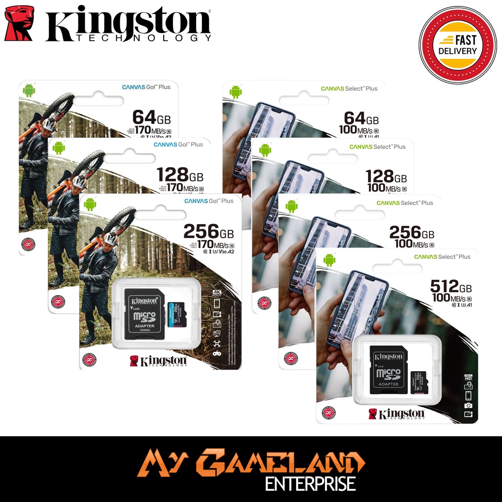 Nintendo Switch KINGSTON Micro SD Class 10 SDHC/SDXC Memory Card - 64 ...