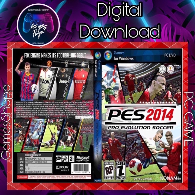 [PC GAME] PES 2014 (Digital Download) | Shopee Malaysia