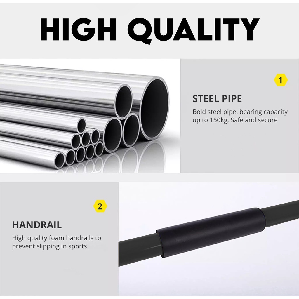 Heavy Duty Dip Bar Parallel Bar Portable Home Gym Body Weight Training ...