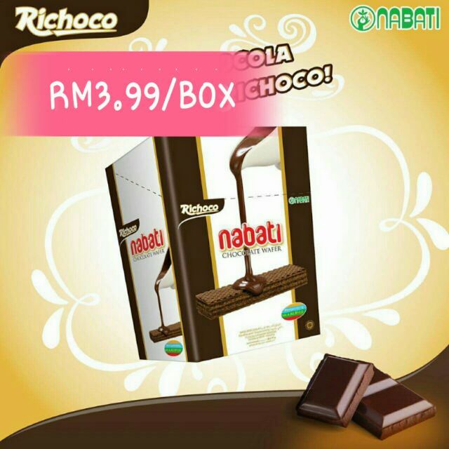 *READY STOCK*HALAL Richoco Nabati Chocolate Wafer (20pcs IN EACH BOX ...