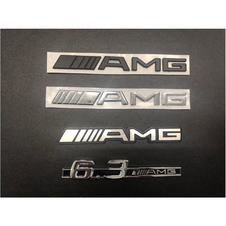Mercedes Amg Side Fender Front Rear Silver Black Oem Emblem Logo 6.0 ...
