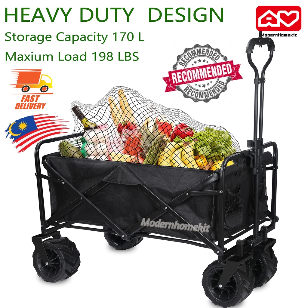 🇲🇾RD Stock 💥Outdoor Trolley Camping Trolley Foldable Wagon Trolley ...
