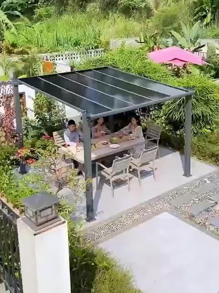 Outdoor punch-free reinforced waterproof awning rain shed terrace villa ...